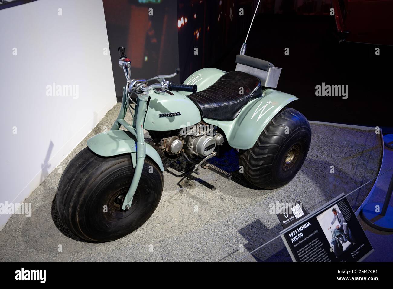 old tricycle motorcycle from the years 1971, it is a Honda ATC-90 Stock ...