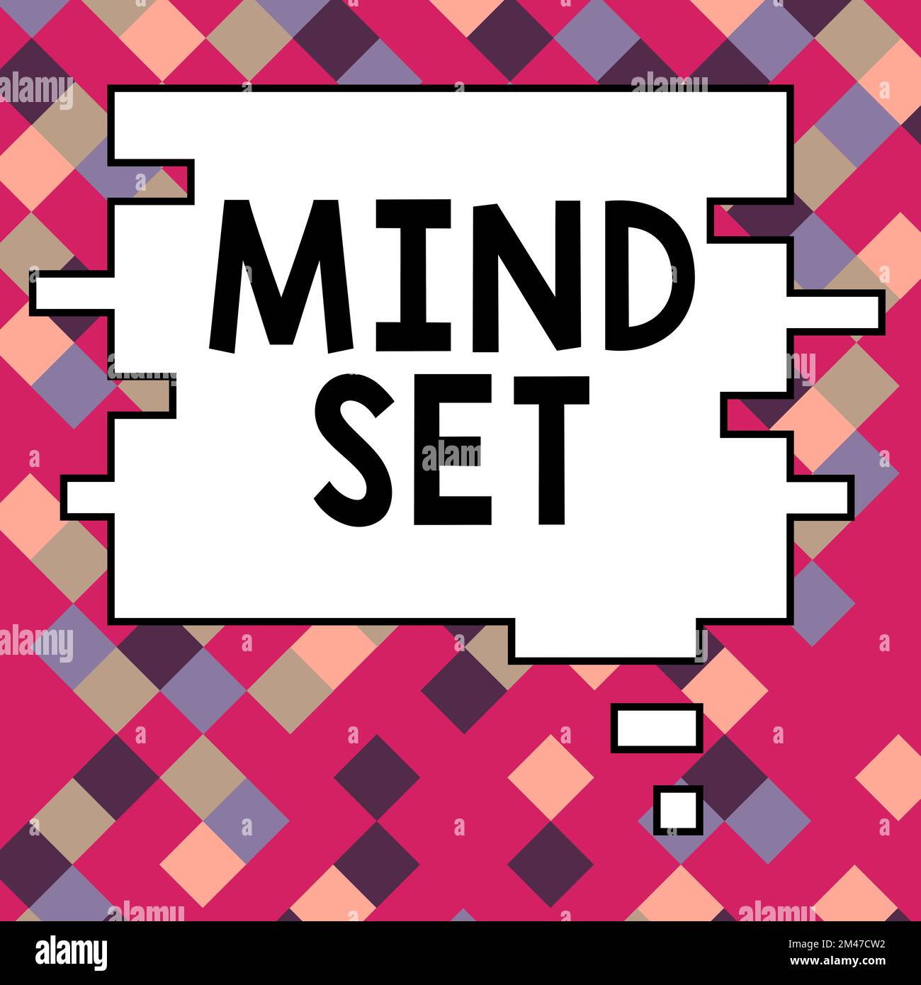 Conceptual caption Mind Set. Business showcase A standard thought of a ...