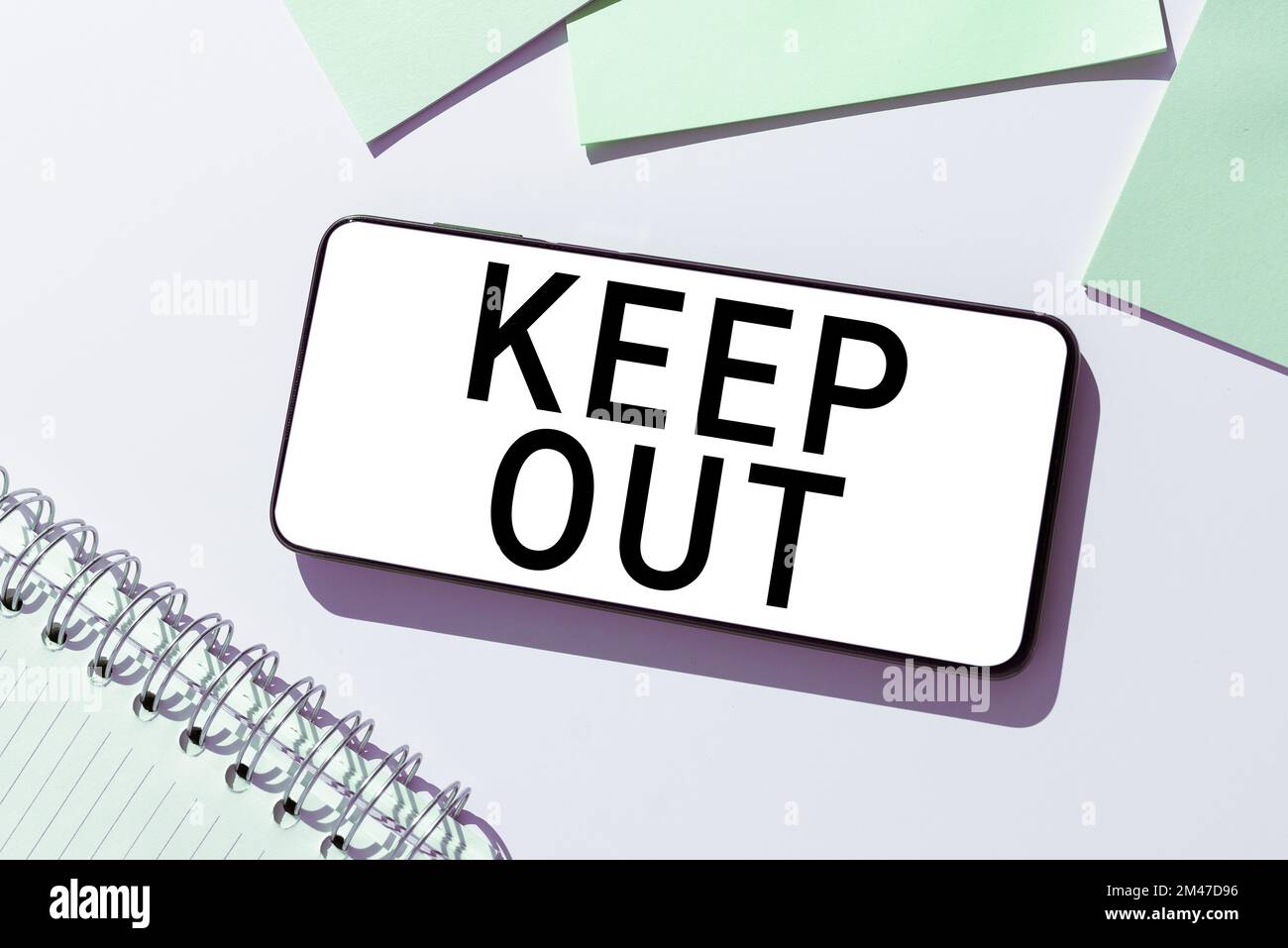 Text caption presenting Keep Out. Business concept to stop someone or ...