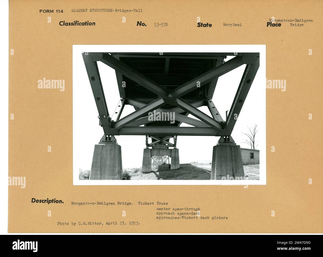 Morgantown-Dahlgren Bridge. Original caption: Morgantown-Dahlgren ...