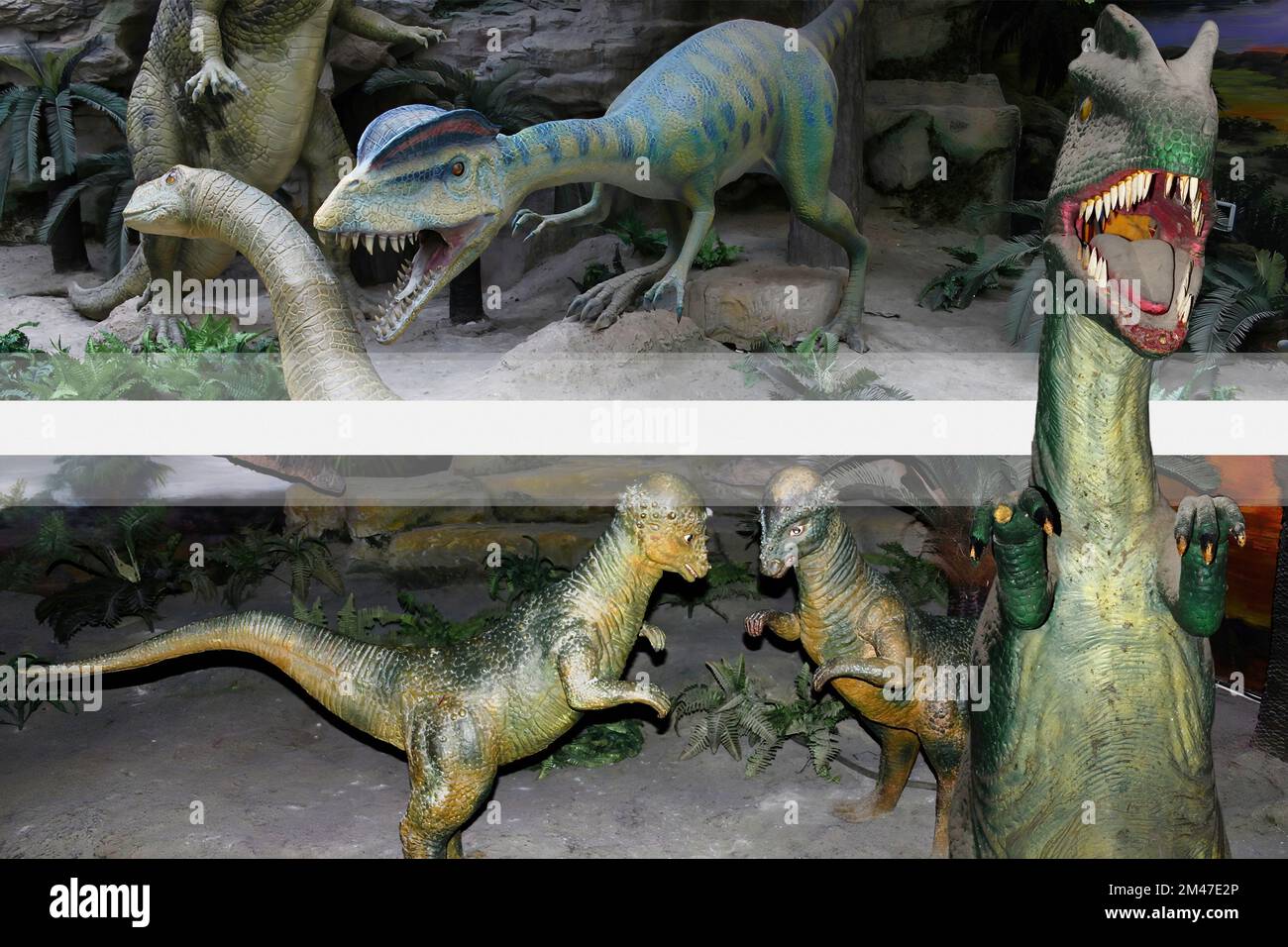 Realistic reconstruction of some dinosaur species Stock Photo - Alamy