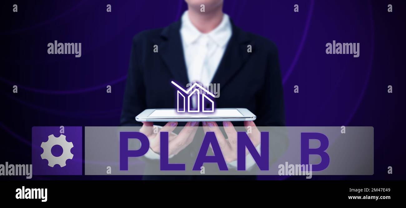 Inspiration showing sign Plan B. Conceptual photo ones Backup plan or ...