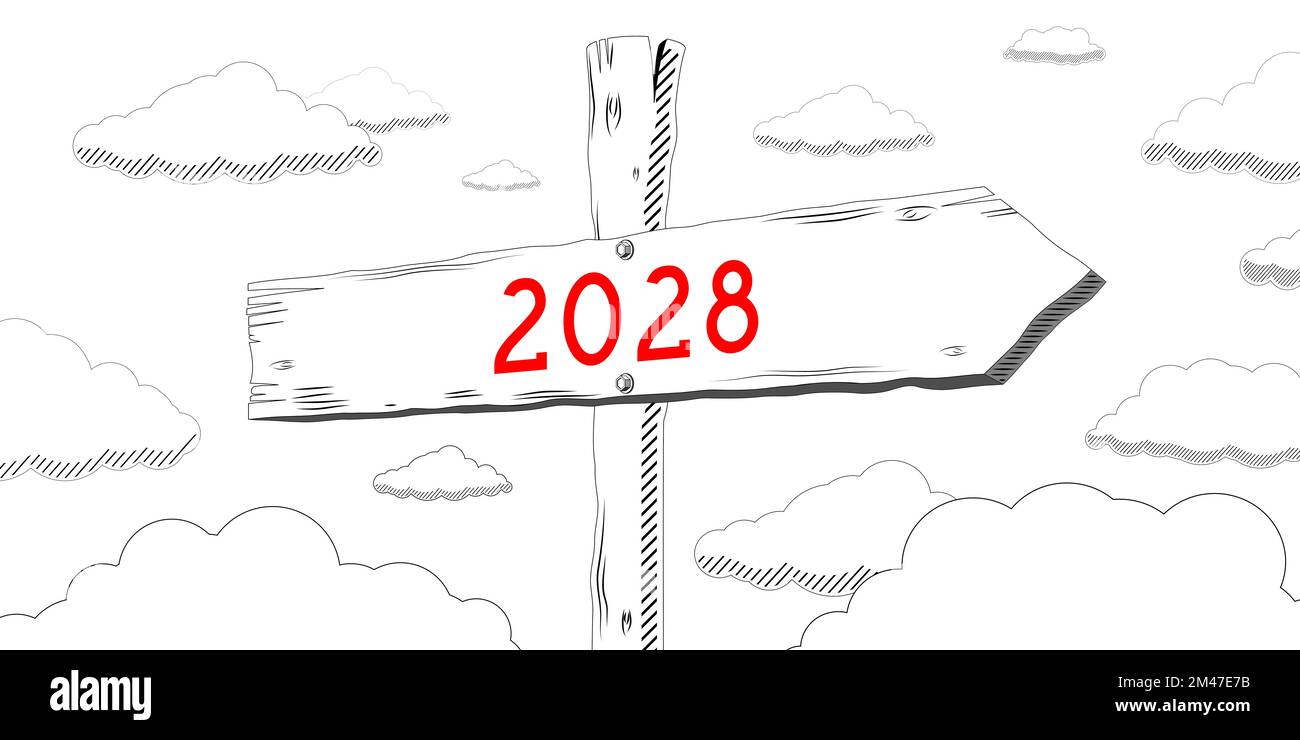2028 - outline signpost with one arrow Stock Photo - Alamy 2028 - outline signpost with one arrow Stock Photo - Alamy
