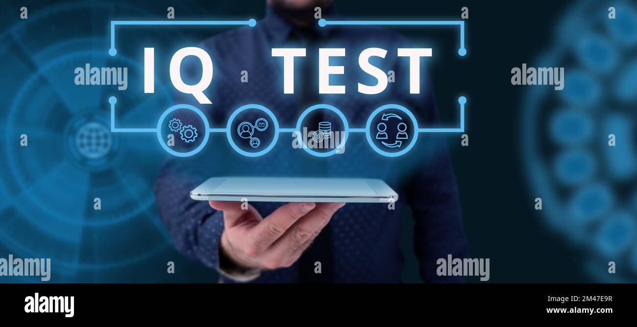 Conceptual display Iq Test. Word Written on attempt to measure your ...