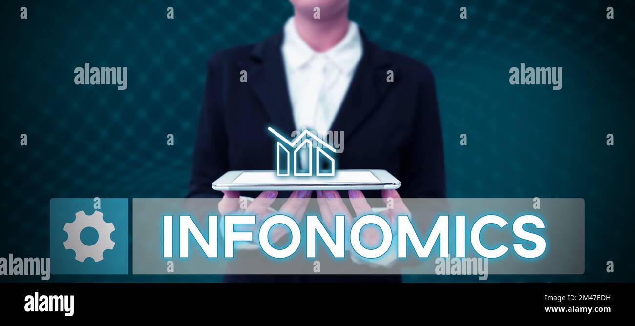 Text sign showing Infonomics. Business showcase visual image used to ...