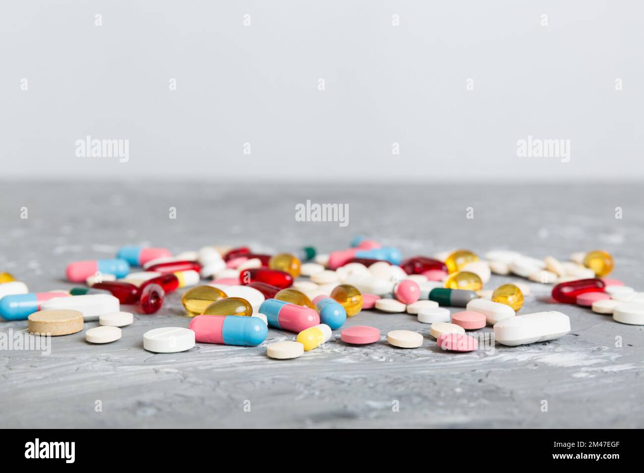 Collection Of Various Medical Tablets And Pills. Assorted ...