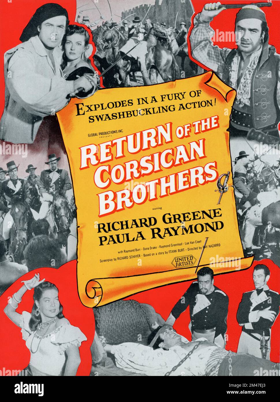 British Trade Ad for RICHARD GREENE PAULA RAYMOND RAYMOND BURR DONA ...