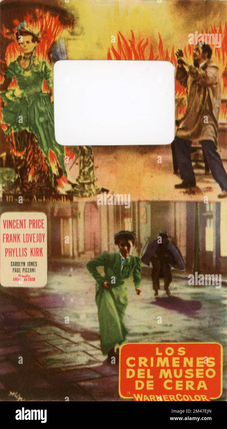 Inside of fold-out Spanish Herald / Flyer for VINCENT PRICE and PHYLLIS ...