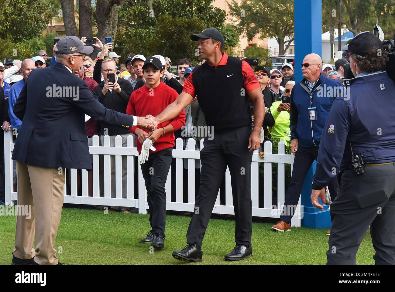 Orlando, United States. 18th Dec, 2022. Tiger Woods and his son Charlie ...