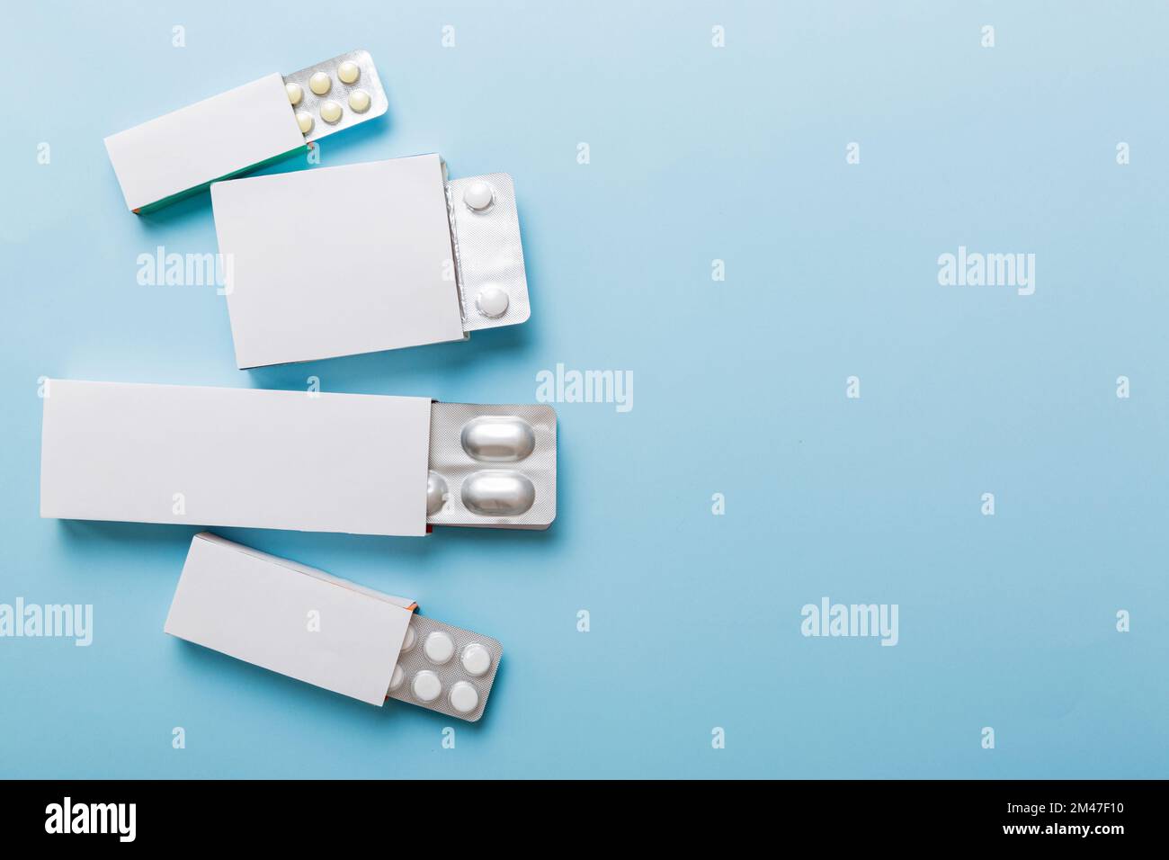 Blank White Product Package Box Mock-up. Open blank medicine drug box ...