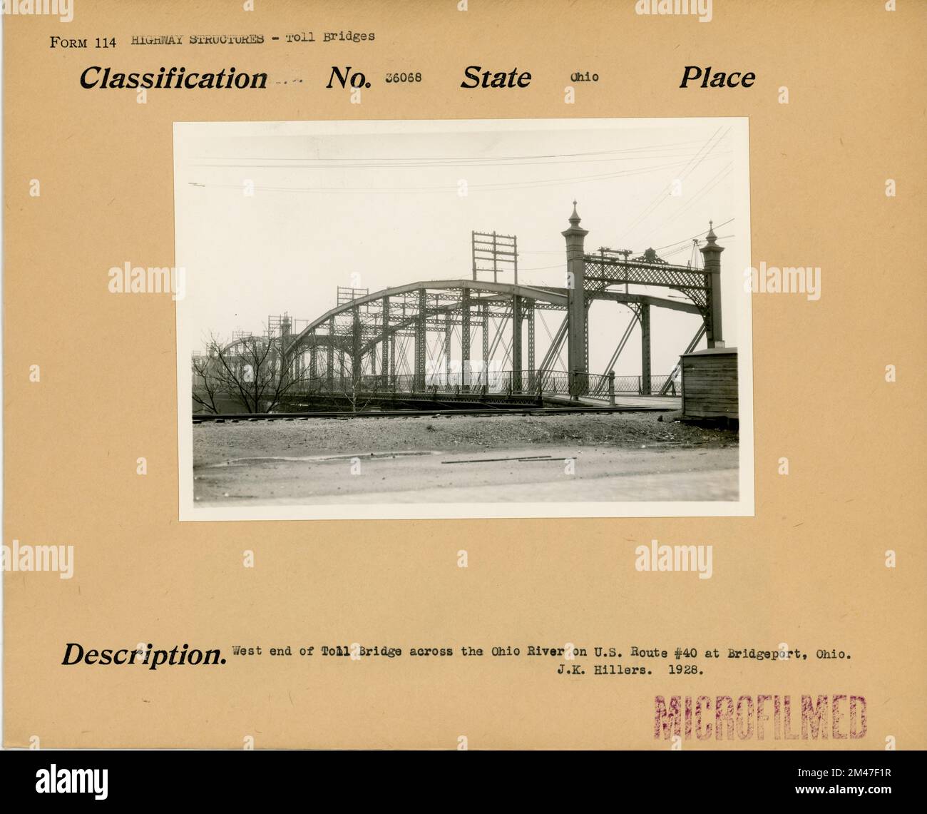 West end of Toll Bridge across the Ohio River on U.S. Route #40 at ...