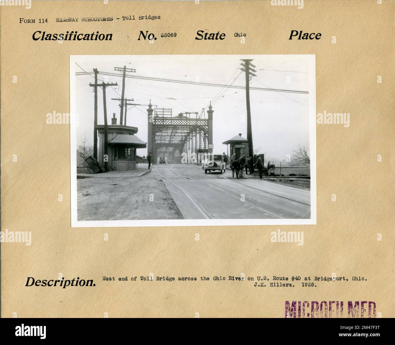West end of Toll Bridge across the Ohio River on U.S. Route #40 at ...