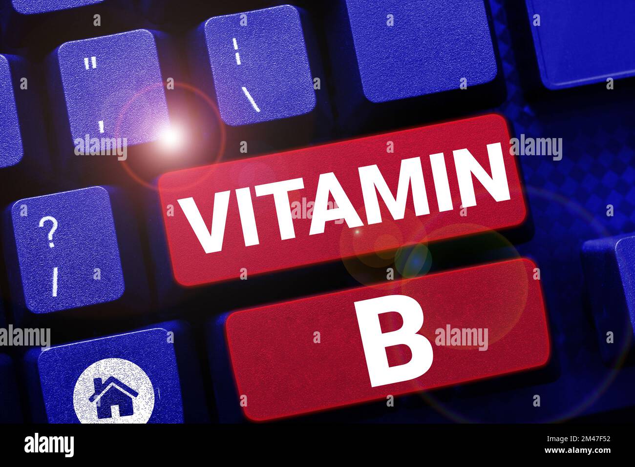 Hand writing sign Vitamin B. Business overview Nutrient that helps keep ...