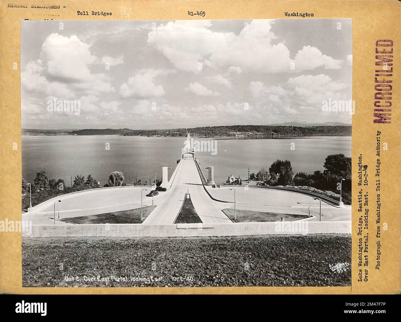 Lake Washington Bridge, Seattle, Washington. Original caption: Lake ...