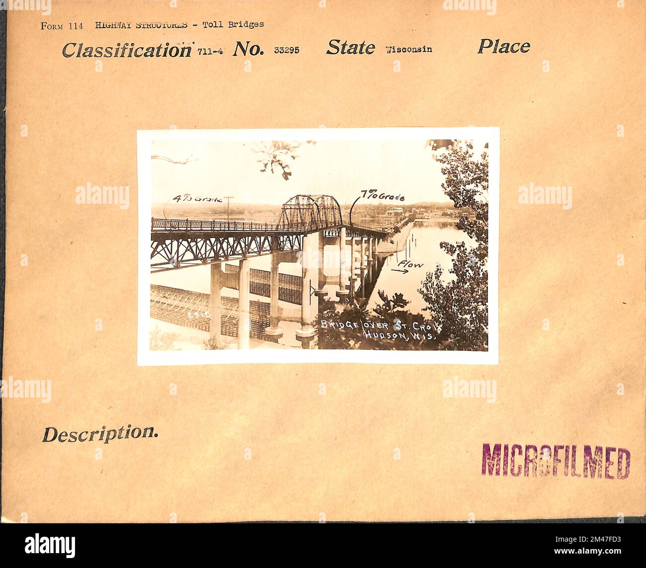 Bridge over St. Croix. Hudson, Wisconsin. State: Wisconsin Stock Photo ...