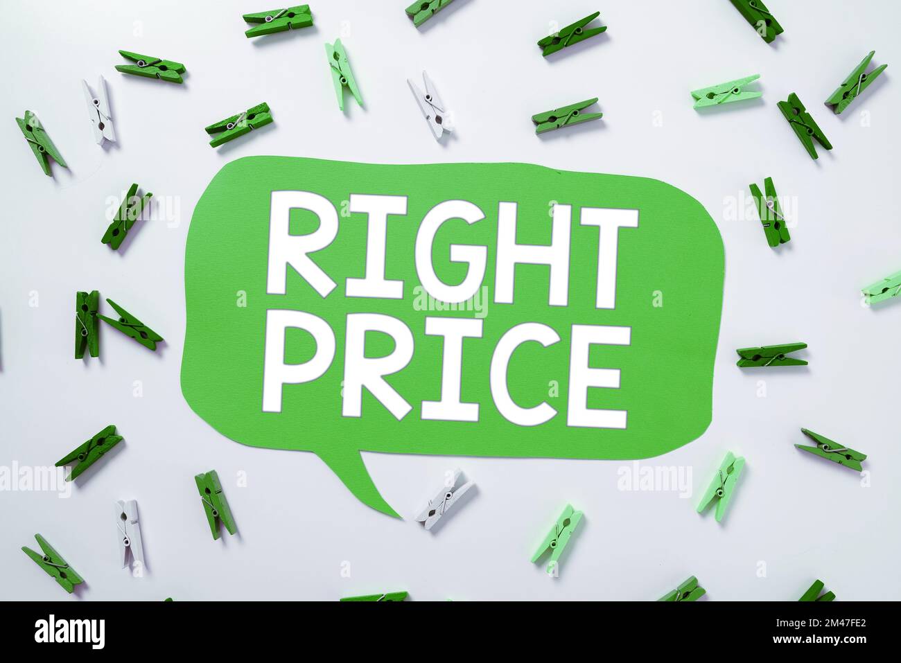 Text caption presenting Right Price. Conceptual photo the amount of ...