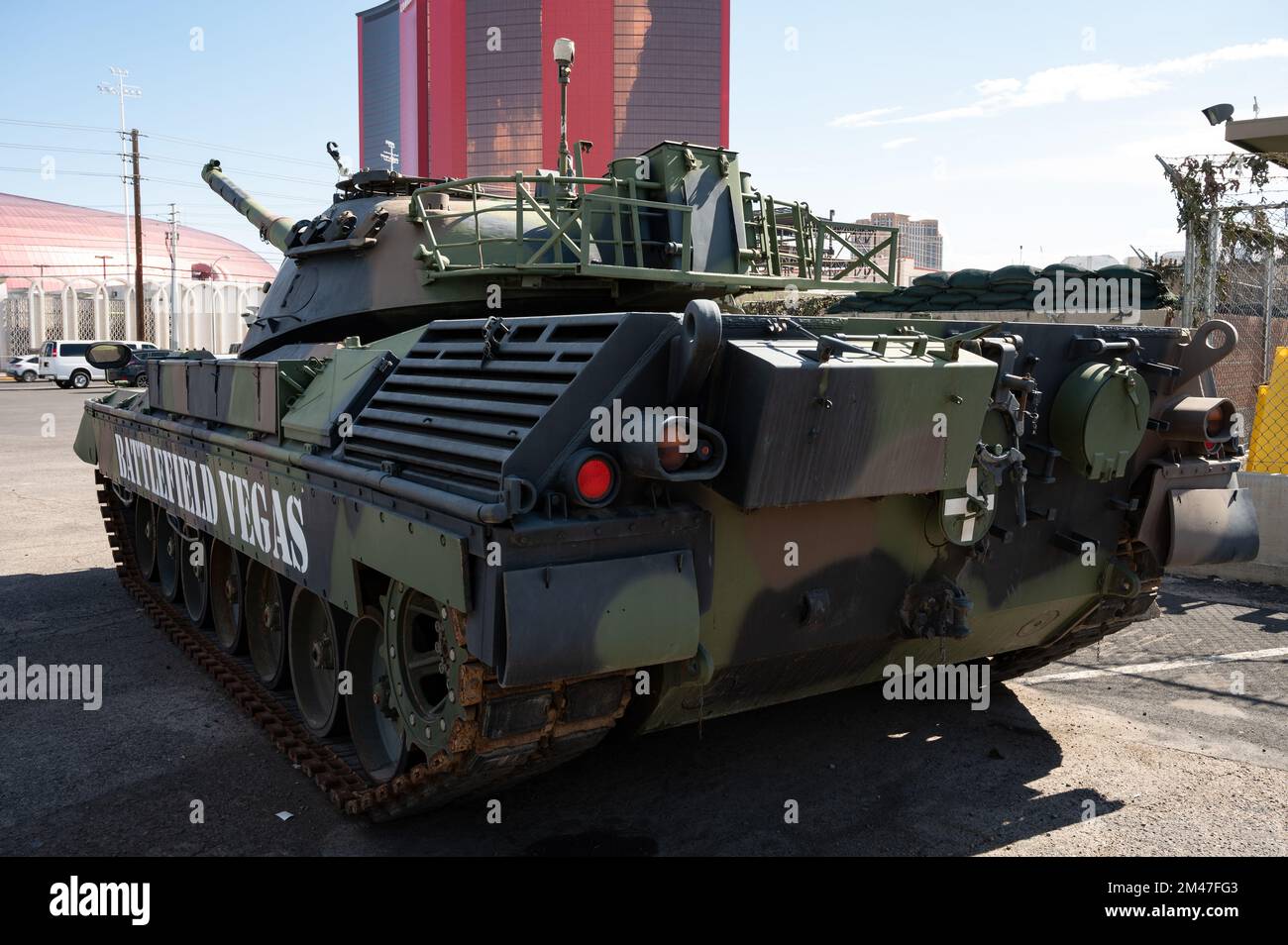 Detail of a United States Krauss-Maffei Leopard 1A5 military tank ...