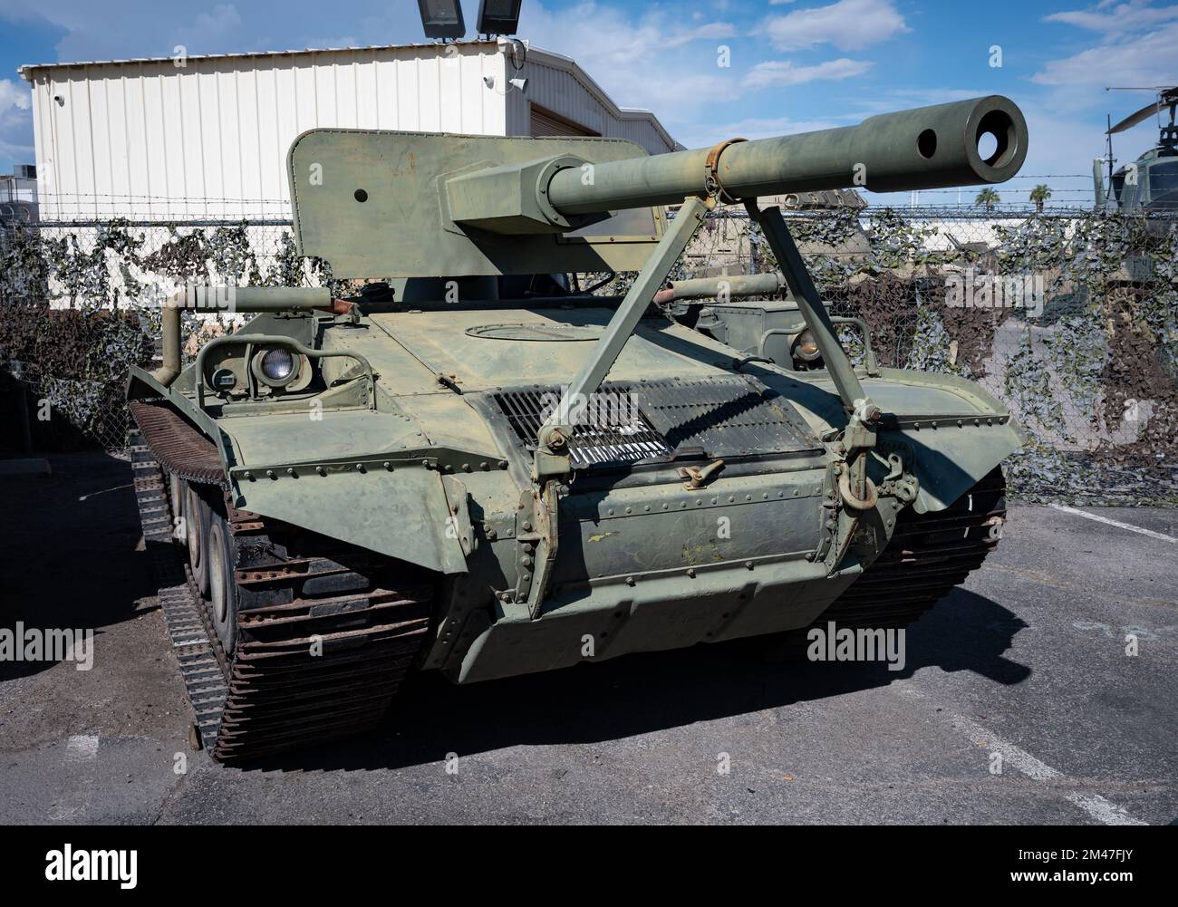 Detail of a 90 mm self-propelled anti-tank gun, M56 Scorpion Stock Photo - Alamy