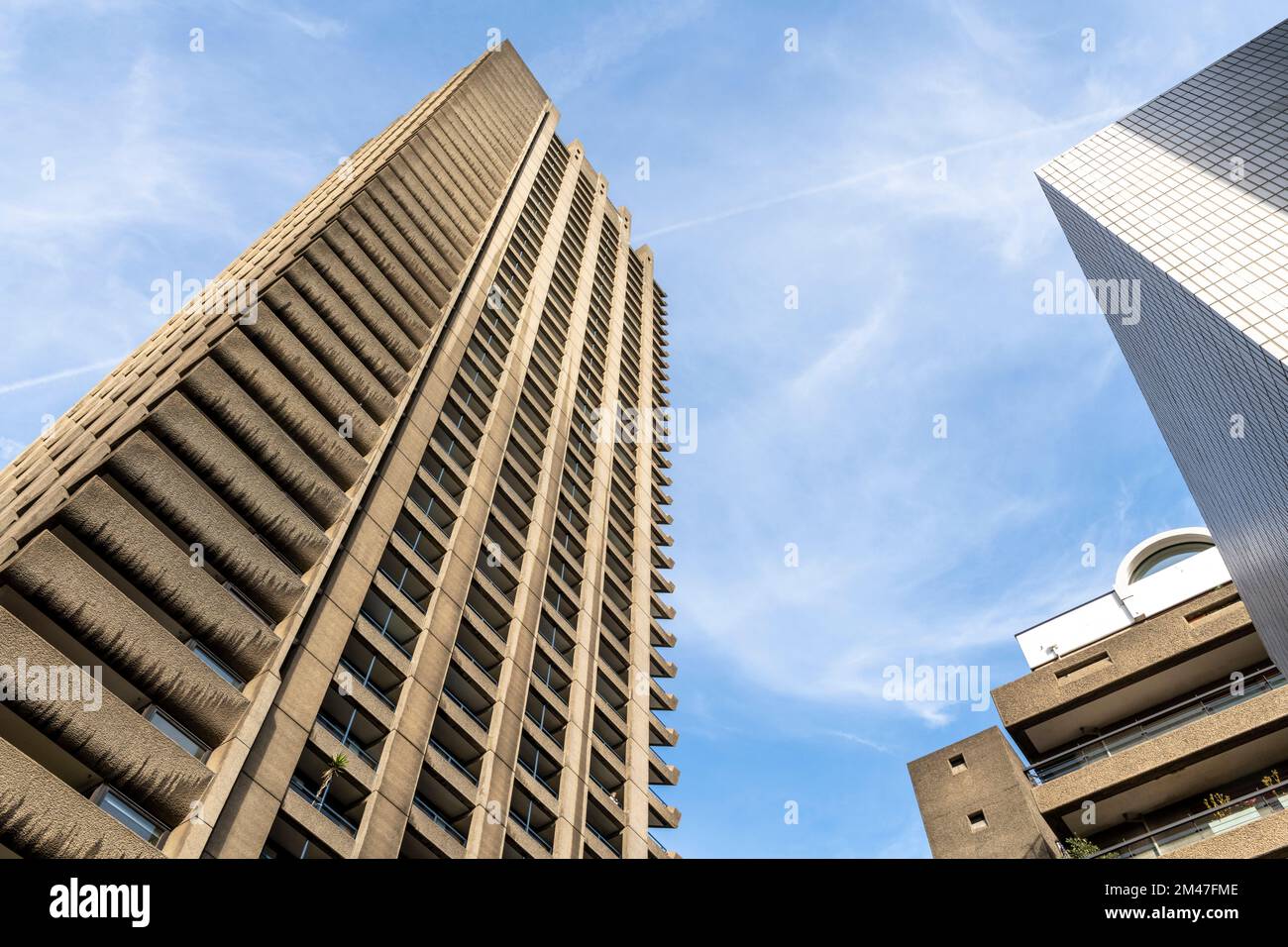 Shakespeare Tower, one of the three 42 storey tower blocks which make ...