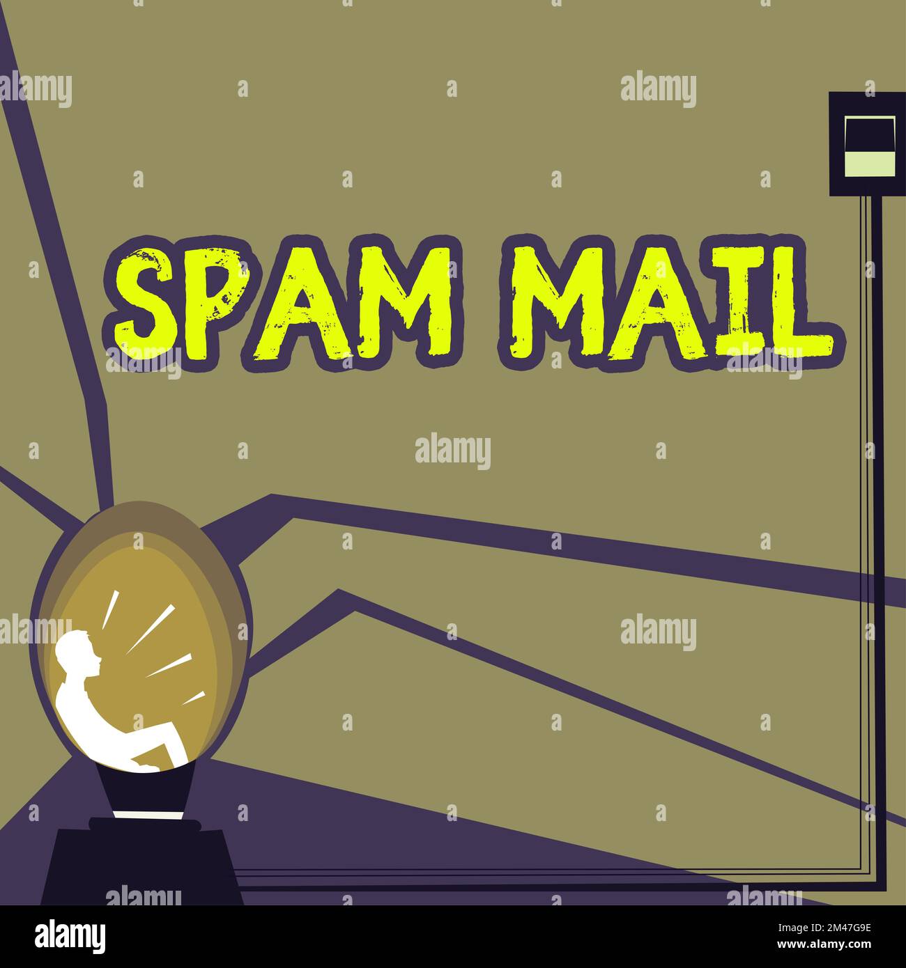 Writing displaying text Spam Mail. Business showcase Intrusive ...