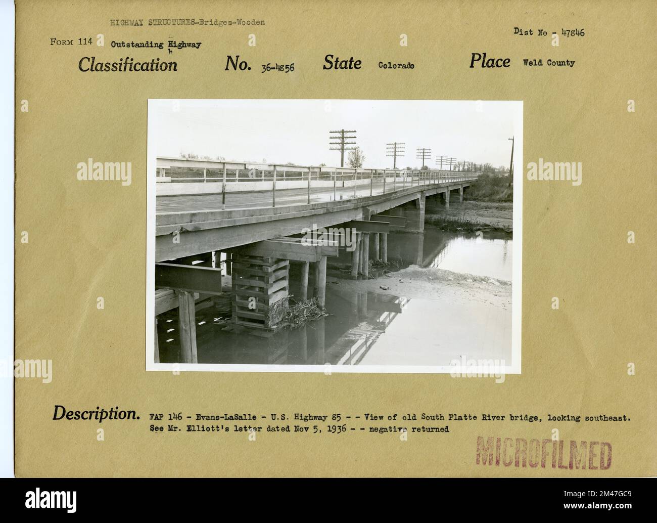 Old South Platte River Bridge. Original caption: FAP 146 - Evans ...