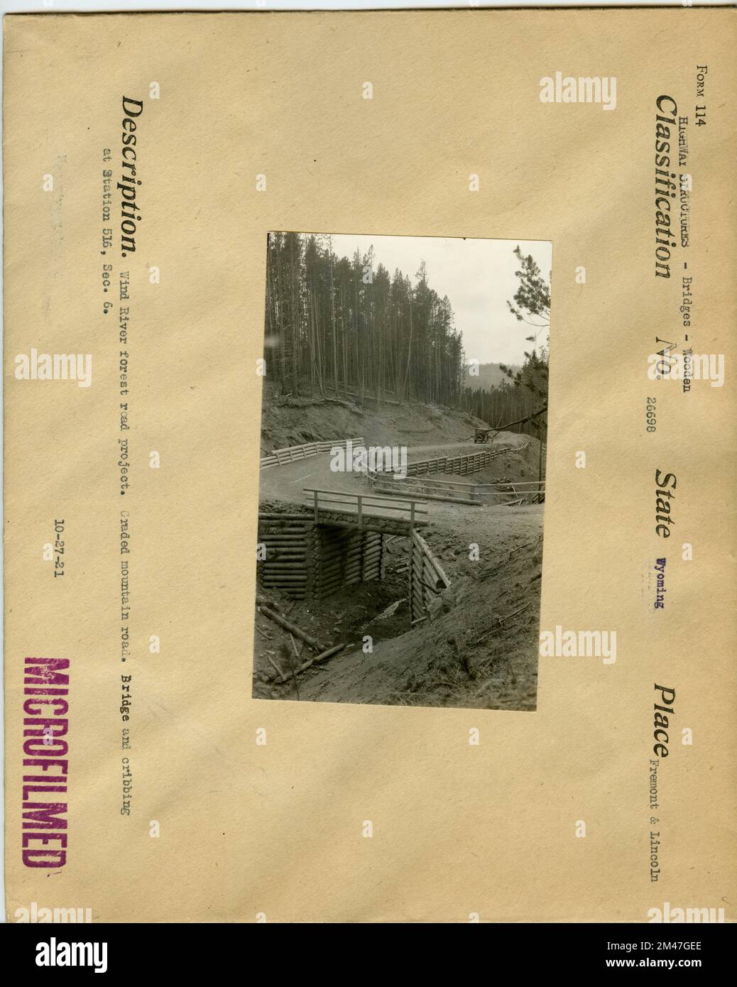 Wind River Forest Road Project. Original caption: Wind River Forest ...