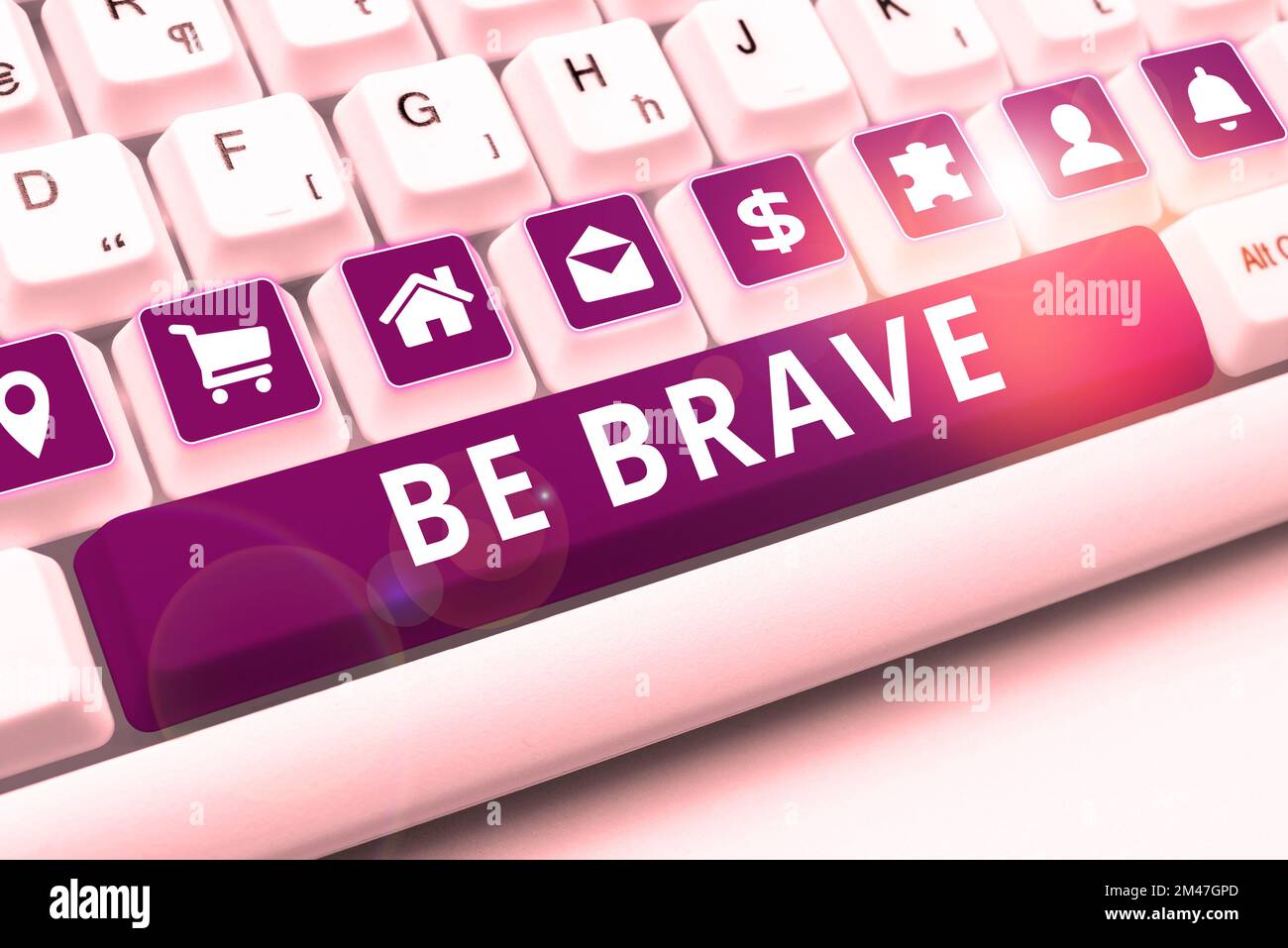 Handwriting text Be Brave. Business approach ready to face and endure ...