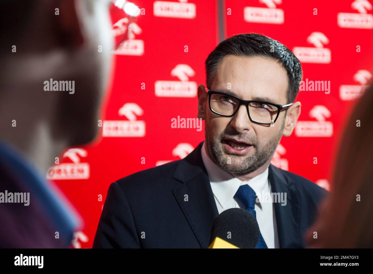 Warsaw, Poland. 19th Dec, 2022. Daniel Obajtek, the CEO of ORLEN group ...