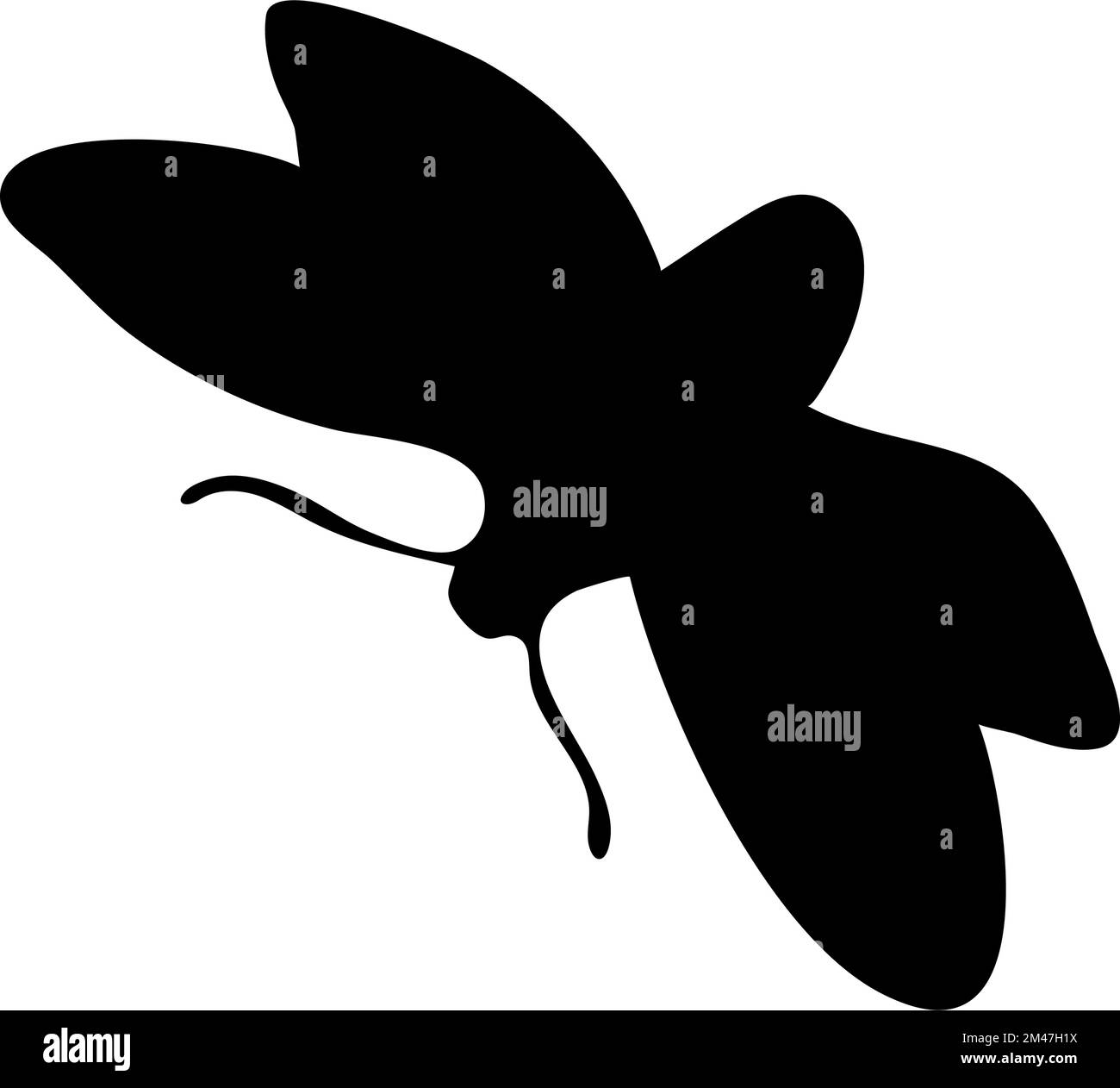 Silhouette of moth. Moth close-up detailed. Vector moth icon on white ...
