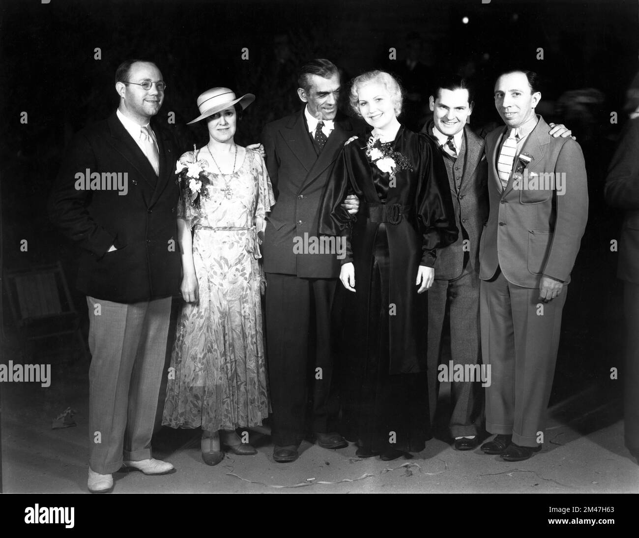 Screenwriter GARRETT FORT (far left) BORIS KARLOFF and his 5th wife ...