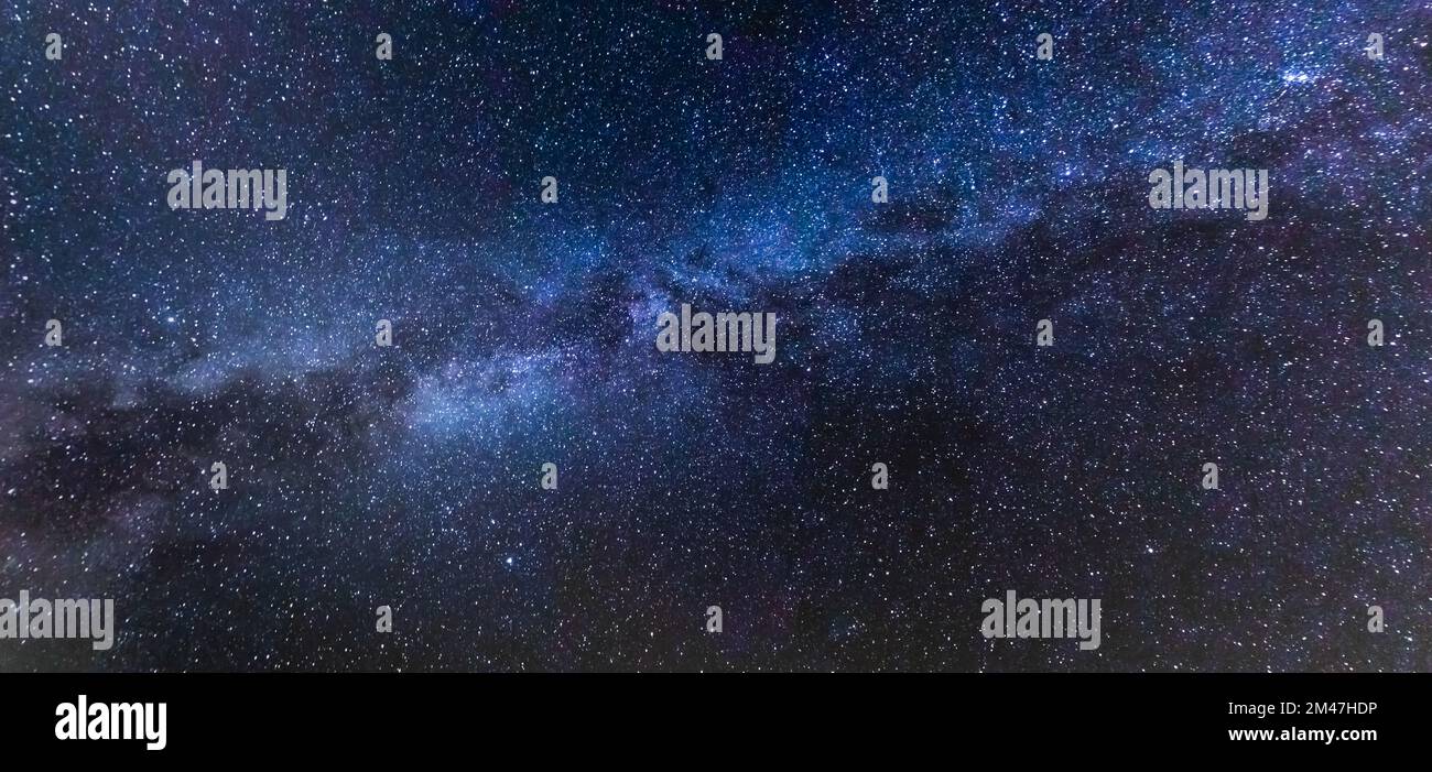 The galactic cloud of the Milky Way stretching across the sky and the ...