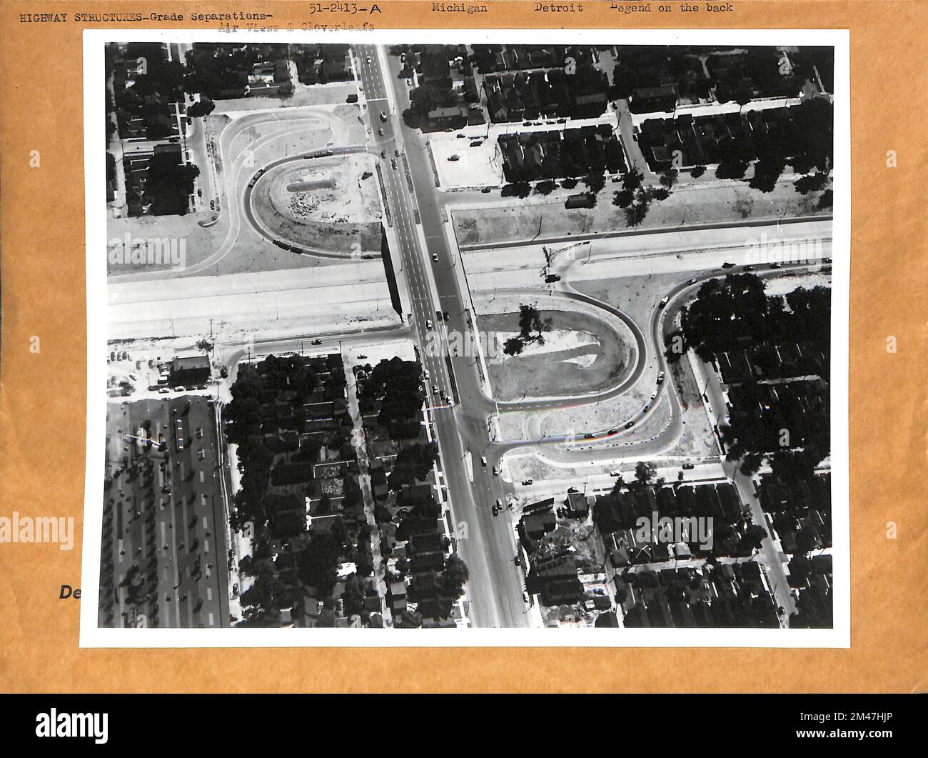 Edsel Ford Expressway. Original caption: Edsel Ford Expressway, looking ...