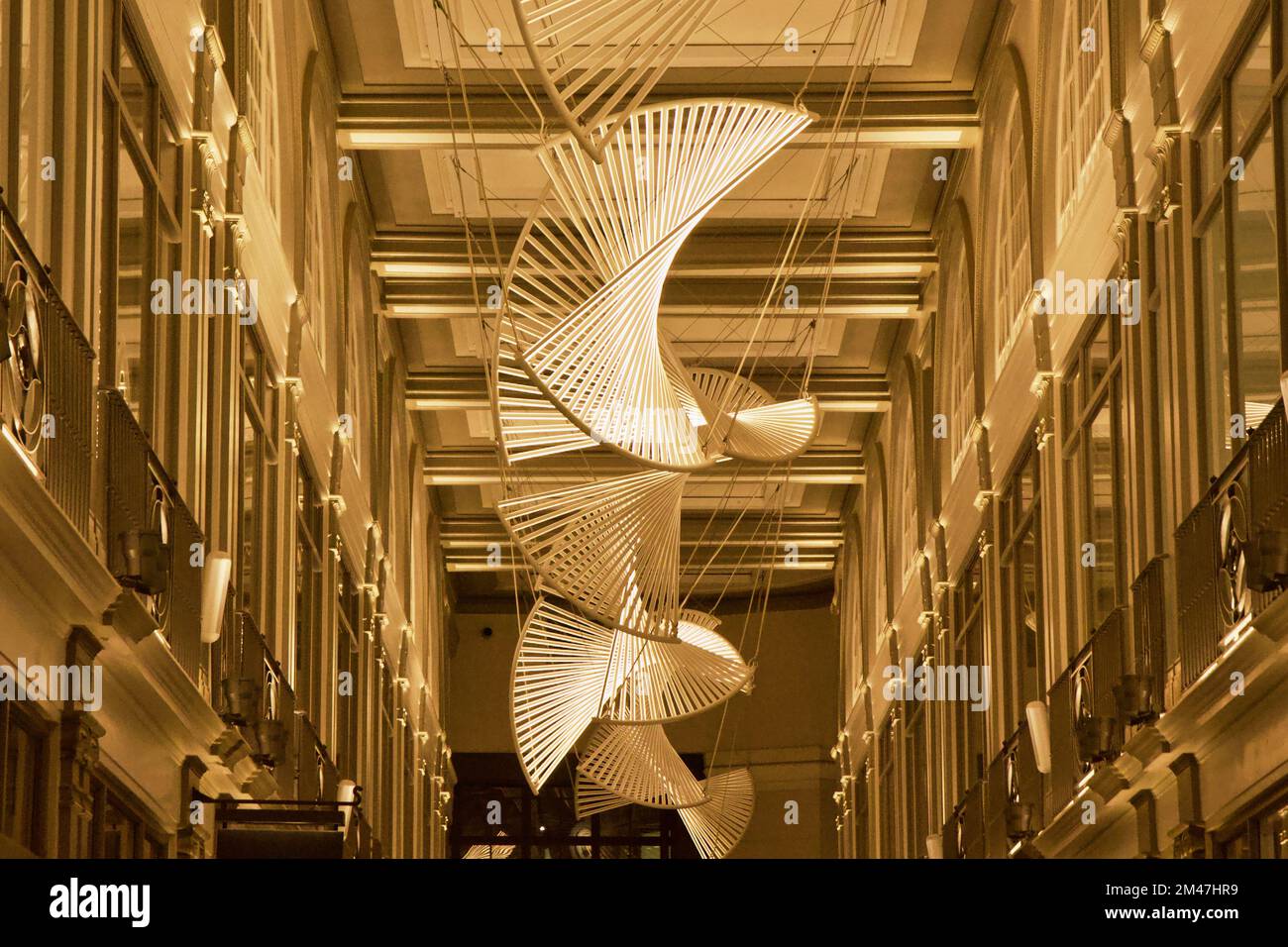 Quadrant Arcade off Regent Street, with parabolic quadrant lights on ...