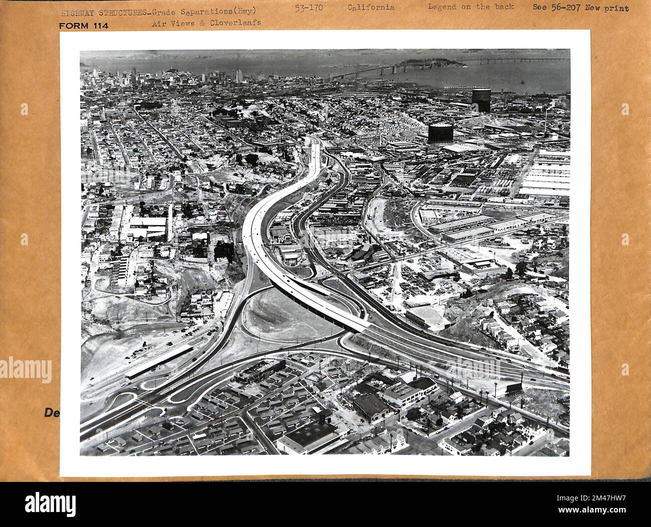 Bayshore Freeway. Original caption: San Francisco, California-Aerial ...