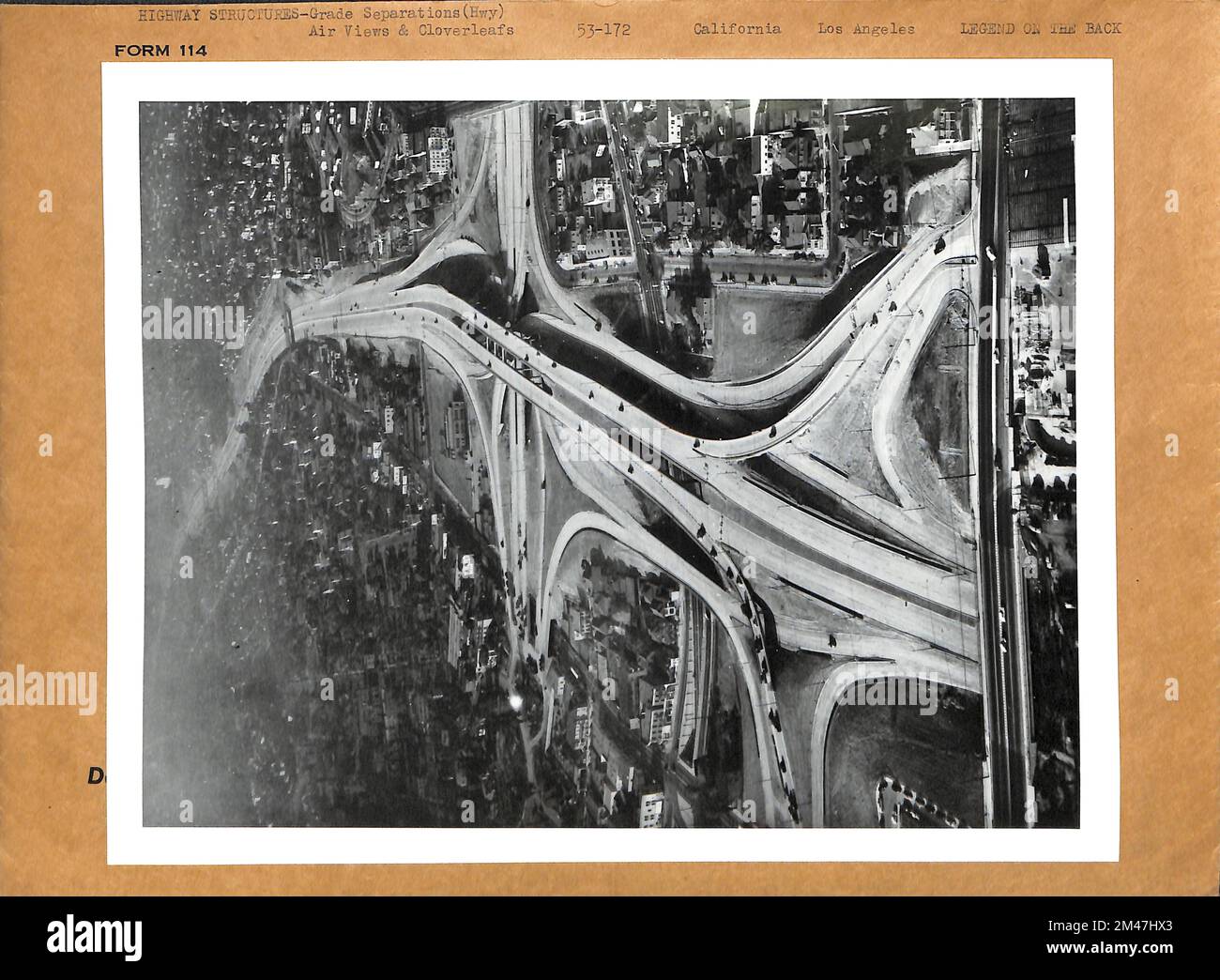 Arroyo Seco Freeway. Original caption: Los Angeles, california-aerial ...