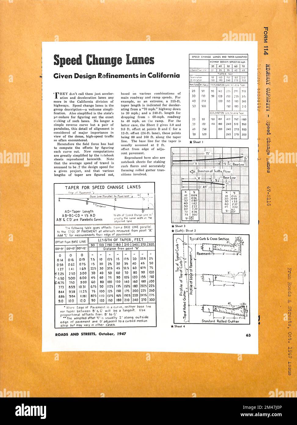 Speed change lanes - Given design refinements in California. Original ...