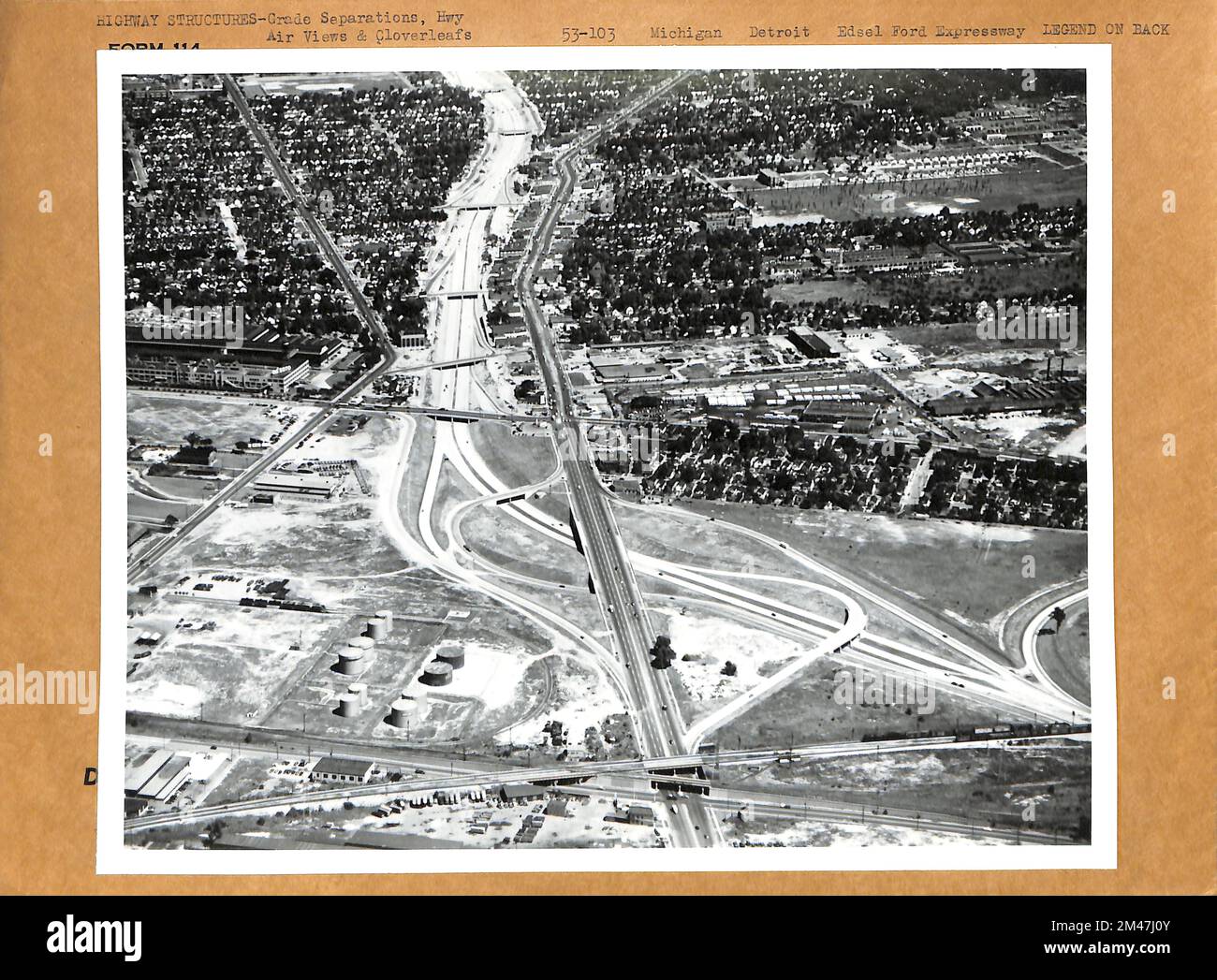 Edsel Ford Expressway. Original caption: Detroit, Michigan. Edsdel Ford ...