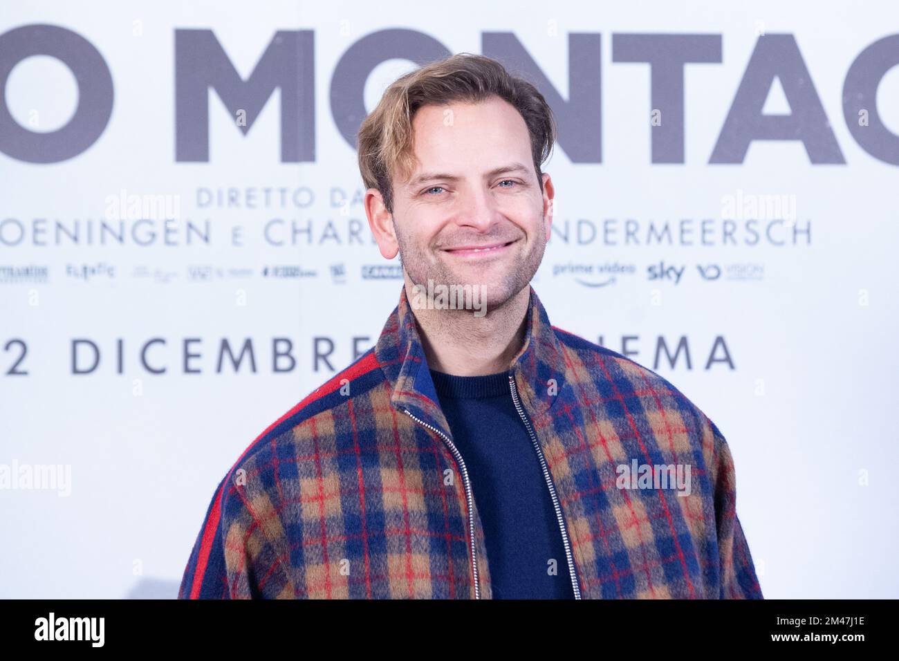 Alessandro Borghi attends the photocall of the movie 'Le Otto Montagne ...