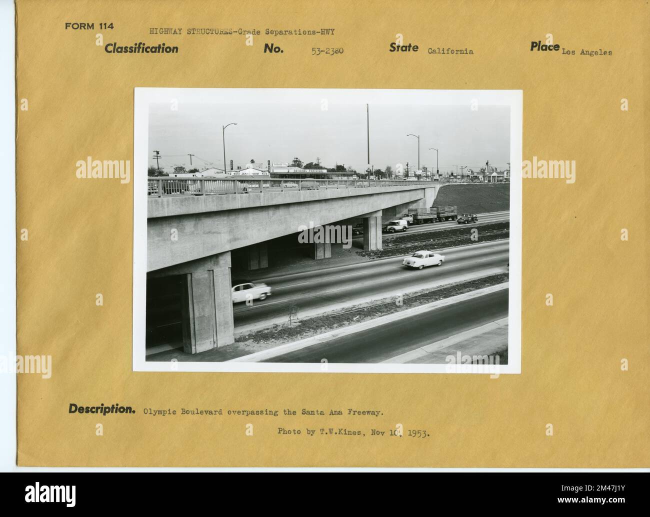 Olympic Boulevard Overpass. Original caption: Olympic Boulevard ...