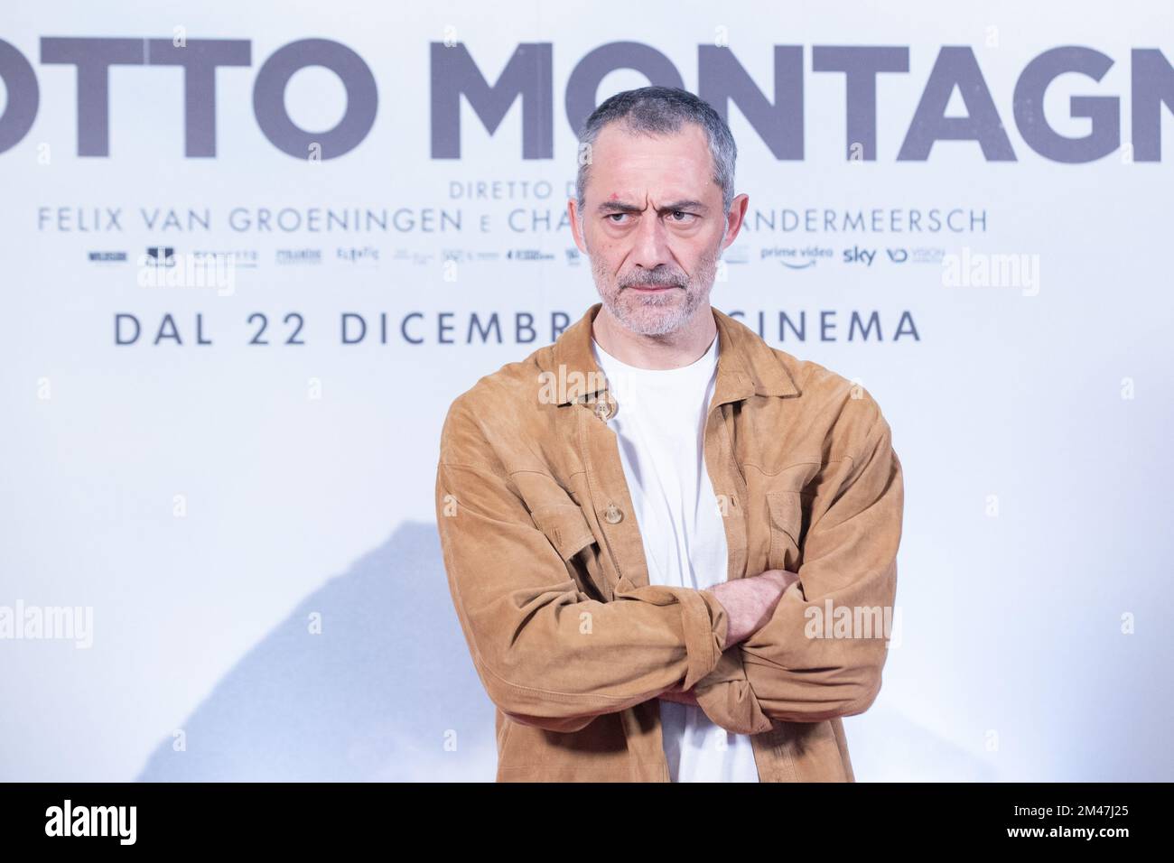 Filippo Timi attends the photocall of the movie 'Le Otto Montagne' at ...