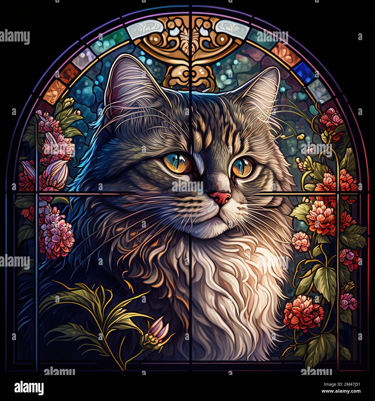 Stained glass window portrait hi-res stock photography and images - Alamy