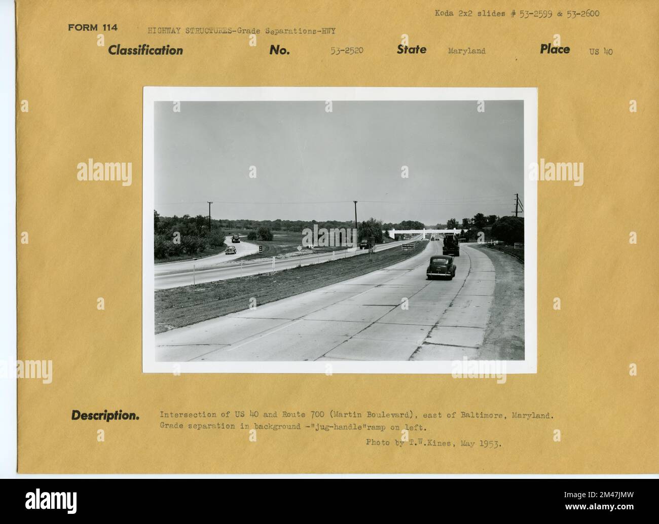 Intersection of US 40 and Route 700. Original caption: Intersection of ...