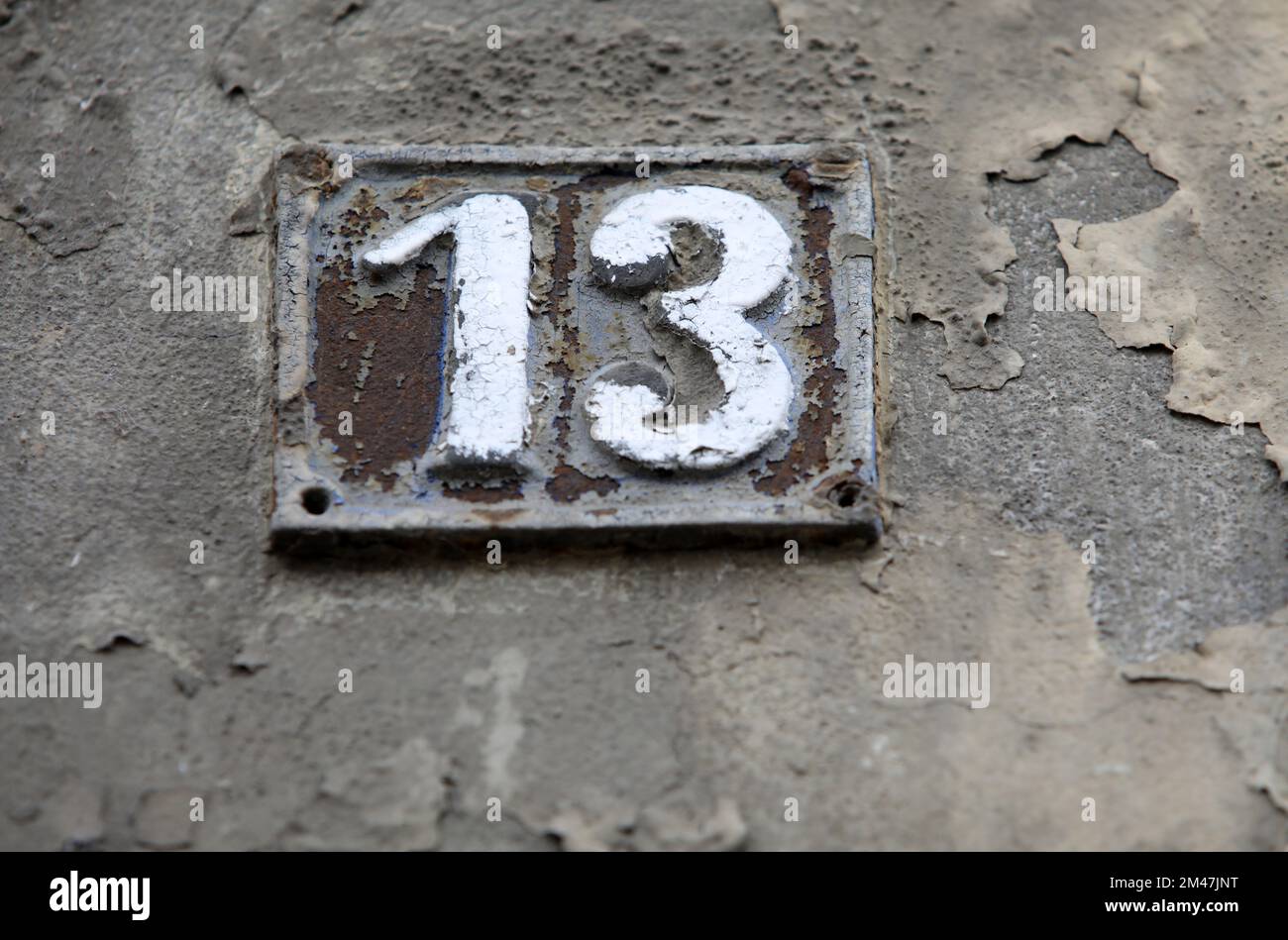 Old building number Stock Photo - Alamy