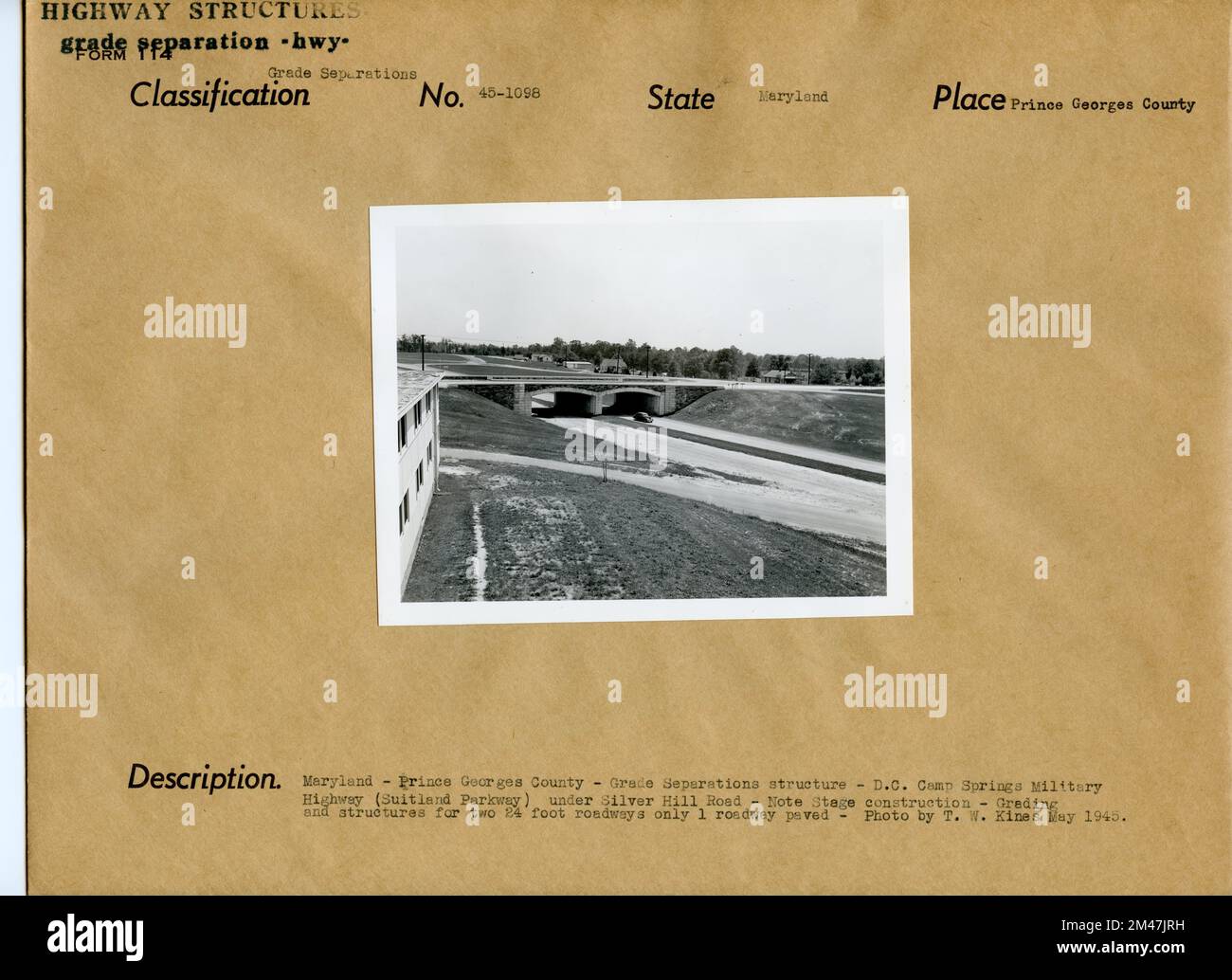 DC - Camp Springs Military Highway grade separations. Original caption ...