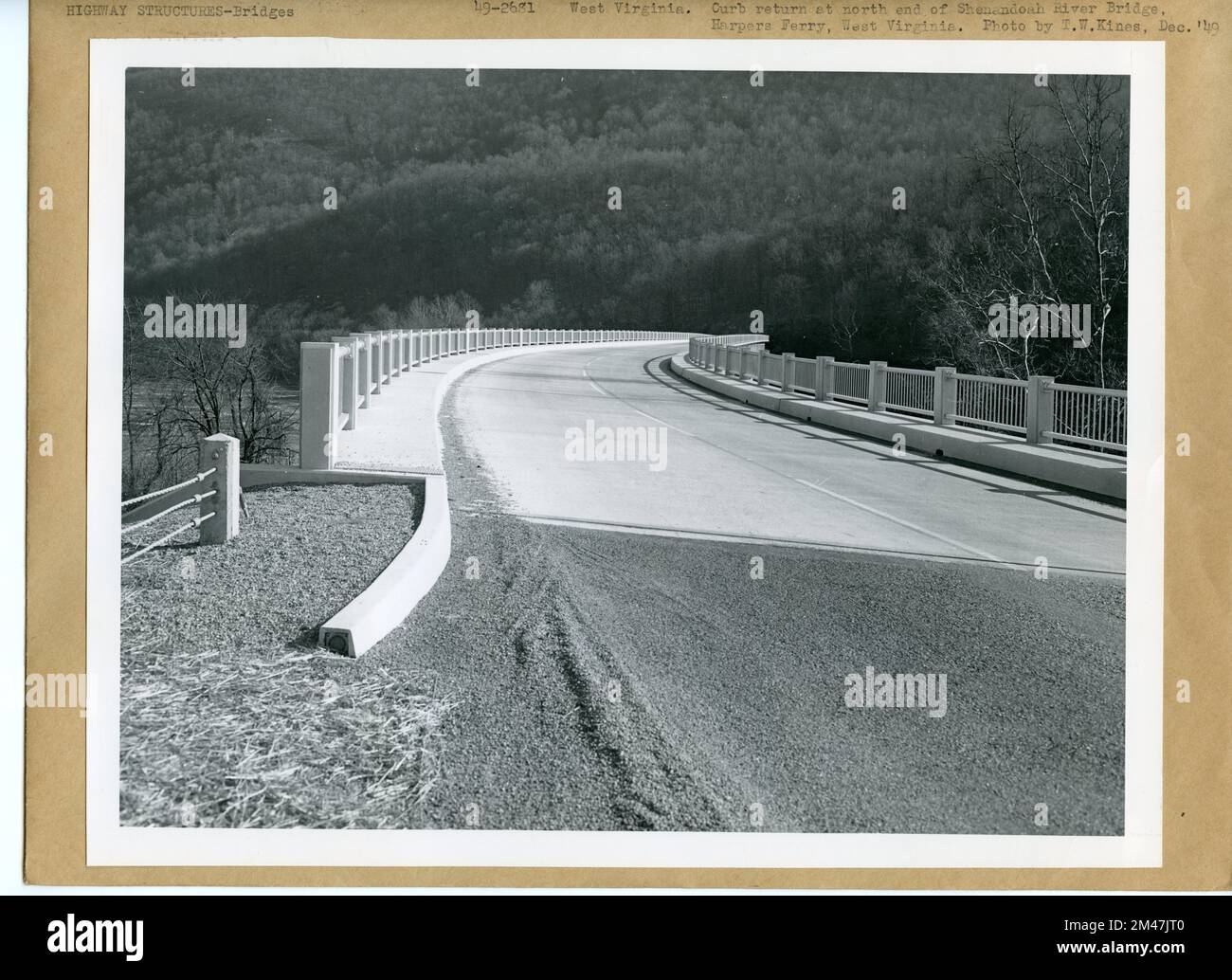 Shenandoah River Bridge on U.S. Route 340. Original caption: Curb ...