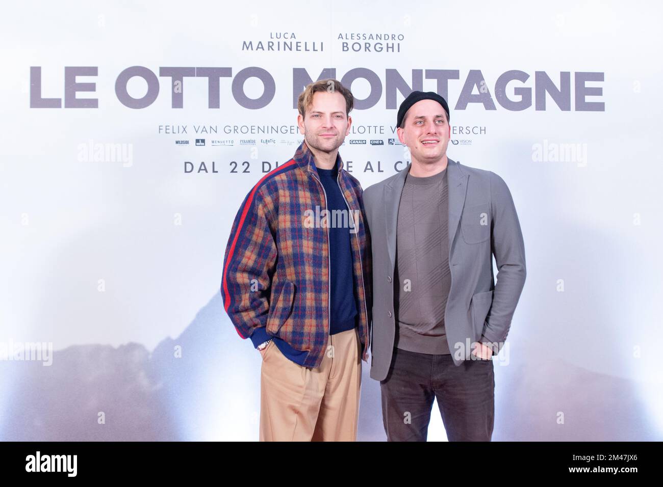 Rome, Italy, 19/12/2022, Alessandro Borghi and Luca Marinelli attend ...