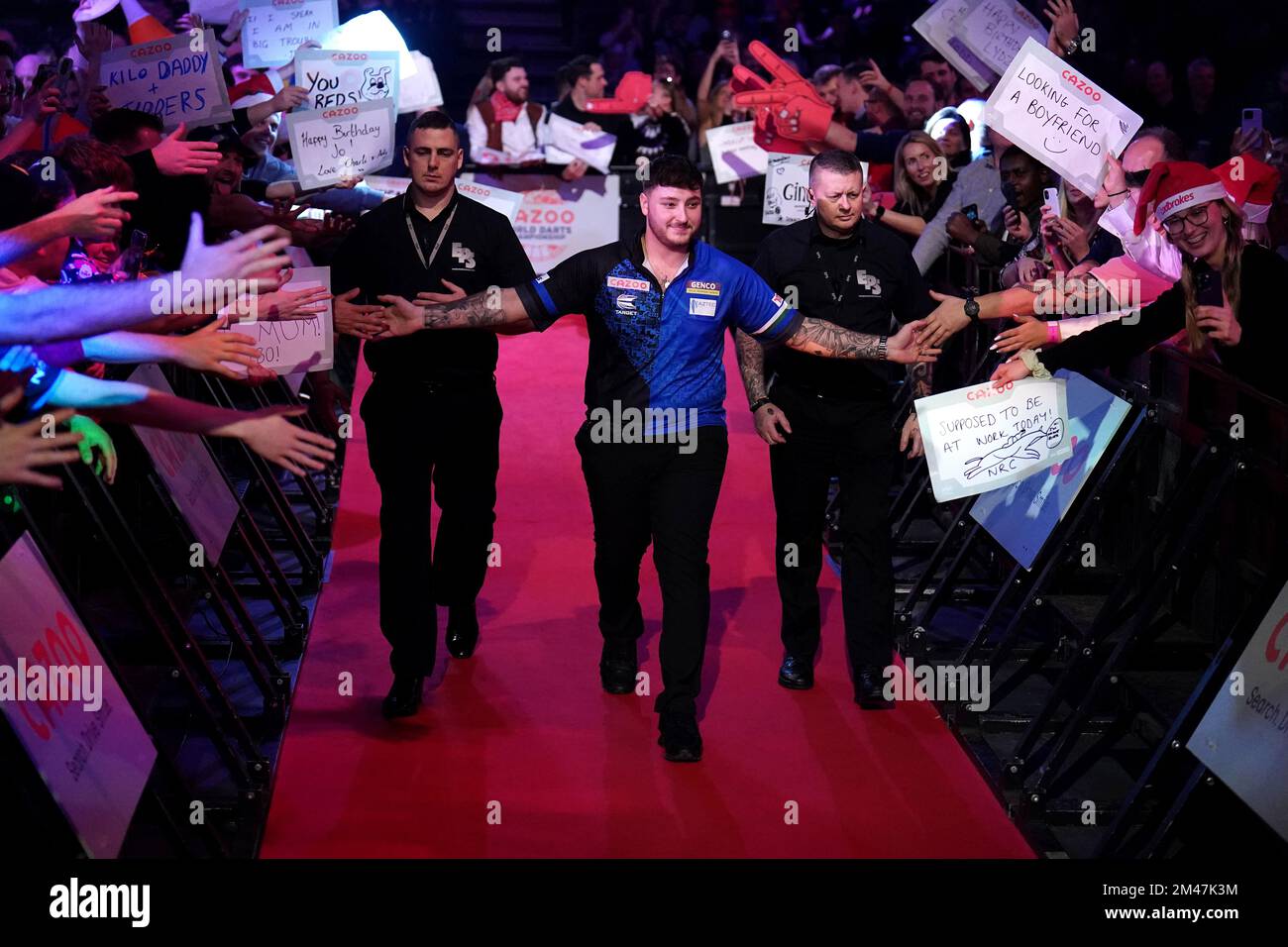 Wales' Lewy Williams walks out before playing Netherlands' Niels ...