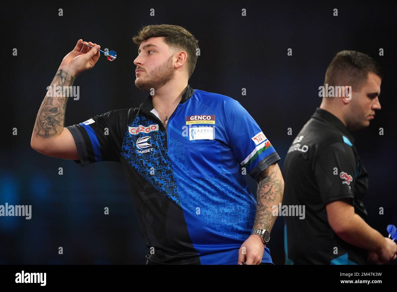 Wales' Lewy Williams in action against Netherlands' Niels Zonneveld ...