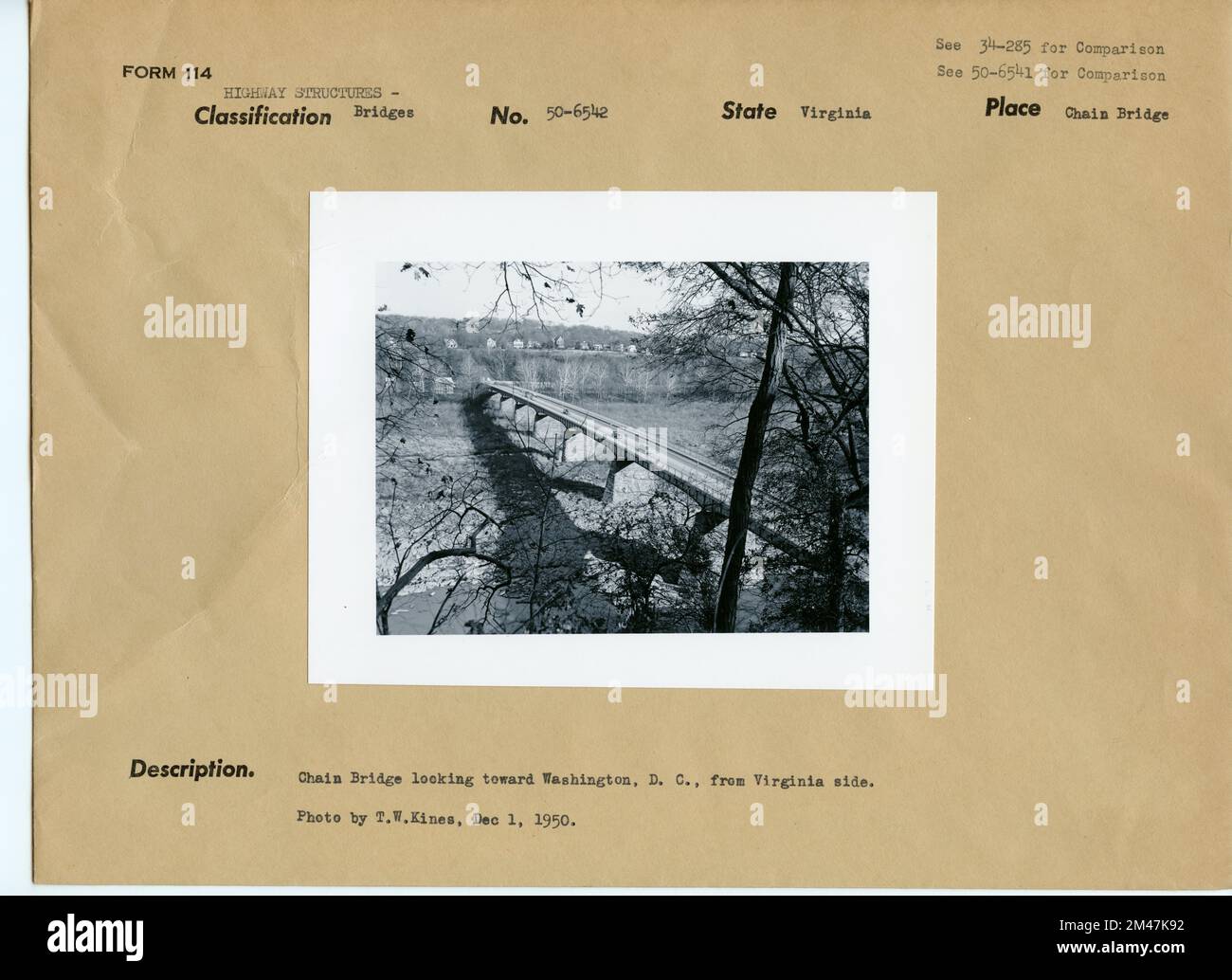 Chain Bridge. Original caption: Chain Bridge looking toward Washington ...