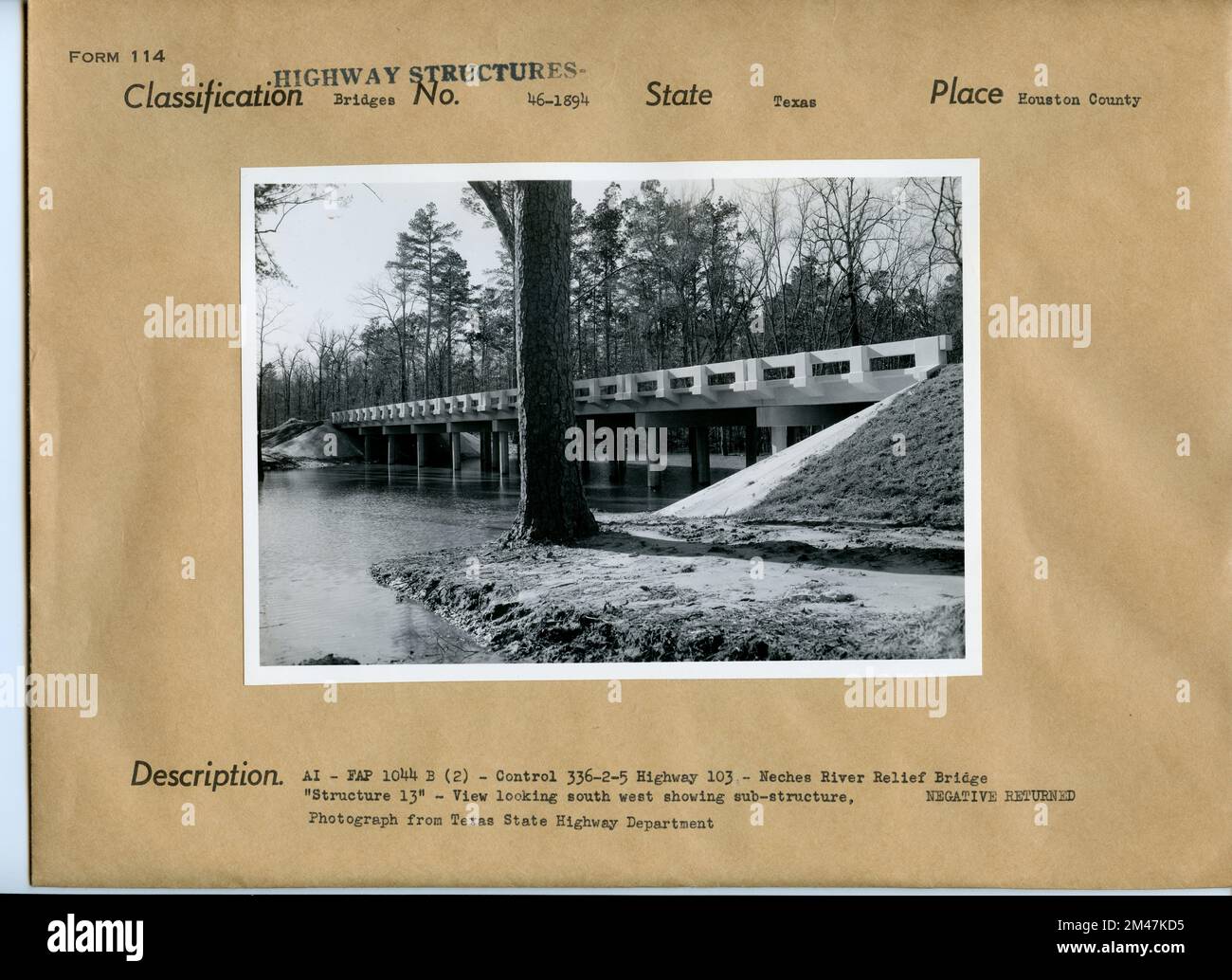 Neches River Relief Bridge. Original caption: AI FAP 1044-B (2 ...